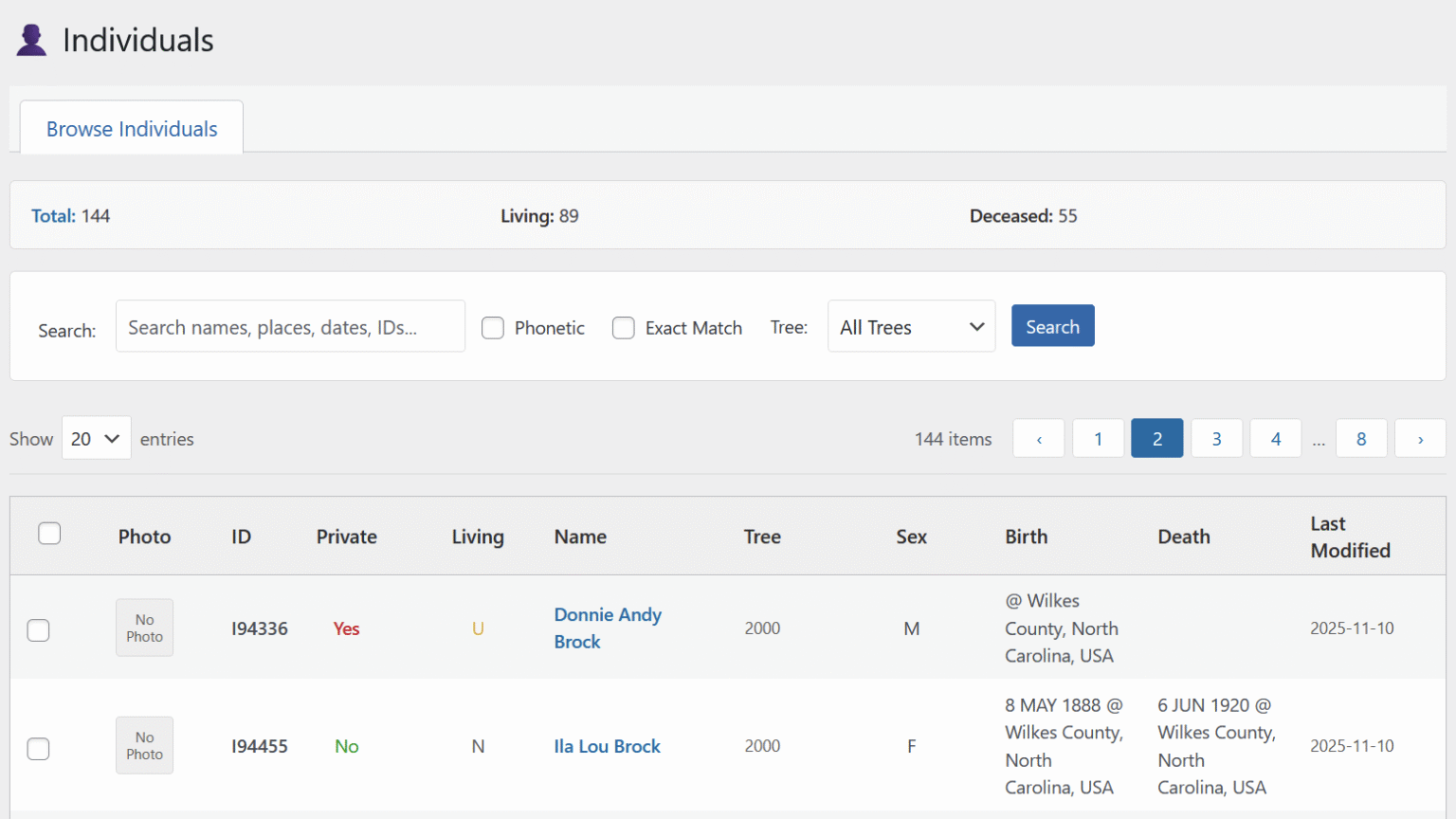 9. Managing Individuals (People Section) – LineagePress